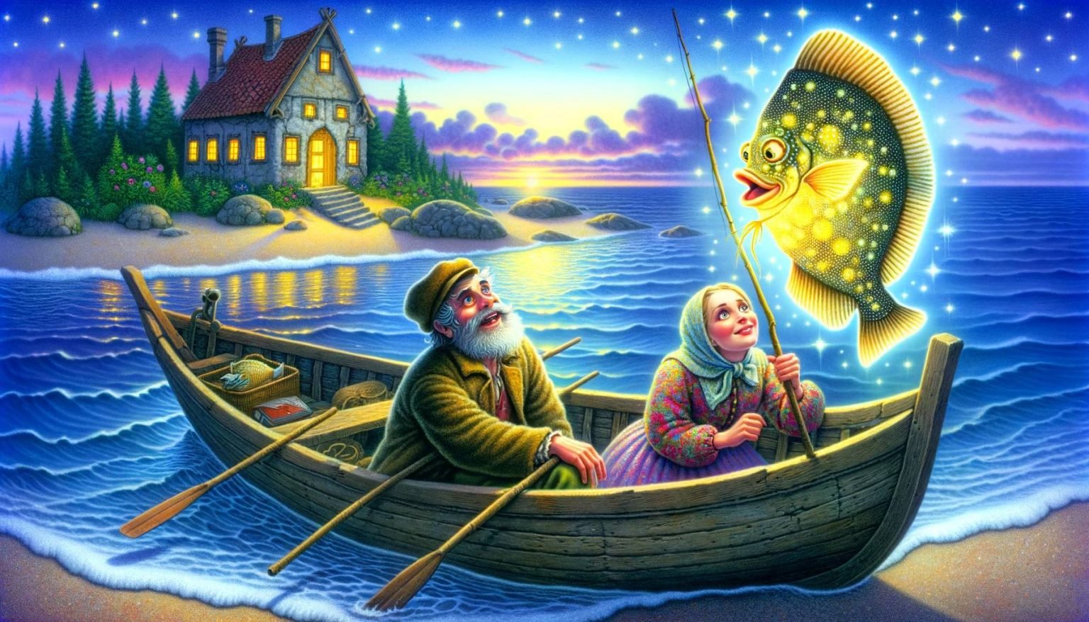 The Fisherman and His Wife Story with Moral Lesson for Kids